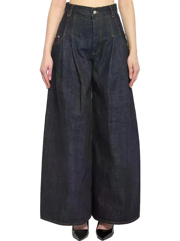Jacquemus Souro De-nimes Pleated Jeans - Blue