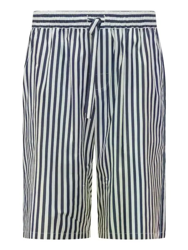 Dolce & Gabbana Striped Drawstring Shorts - Blue