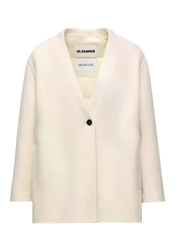 Moncler X Jil Sander Button-fastening Coat - White