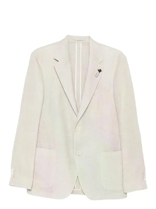 LARDINI Patch-pocket Blazer - Neutrals