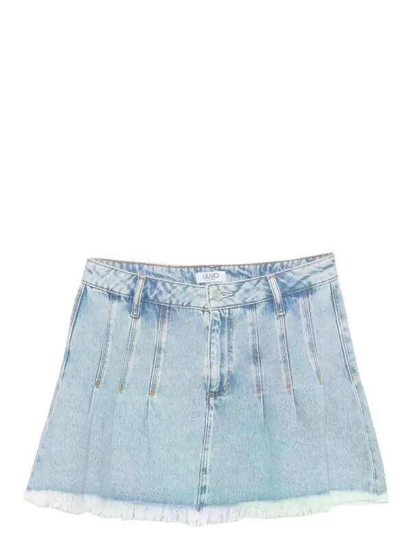 Liu Jo Pleated Fringed Skirt - Blue