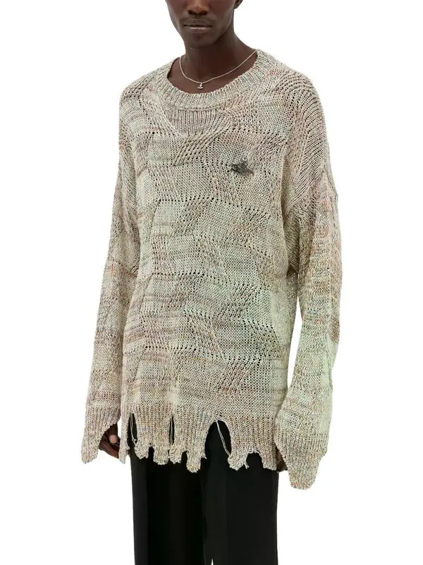 VIVIENNE WESTWOOD Colette Distressed Sweater - Neutrals