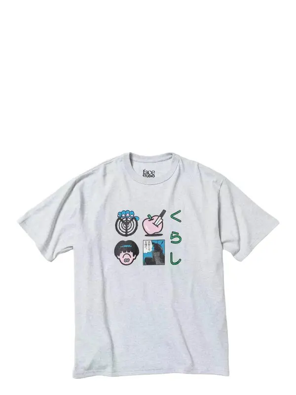 BEAMS X Ln-cc Graphic-print Short-sleeve T-shirt - Grey