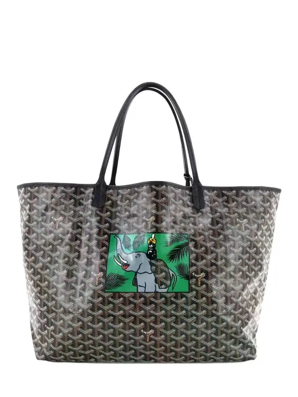 Goyard Saint Louis Printed Coated Canvas Gm Tote Bag - Black