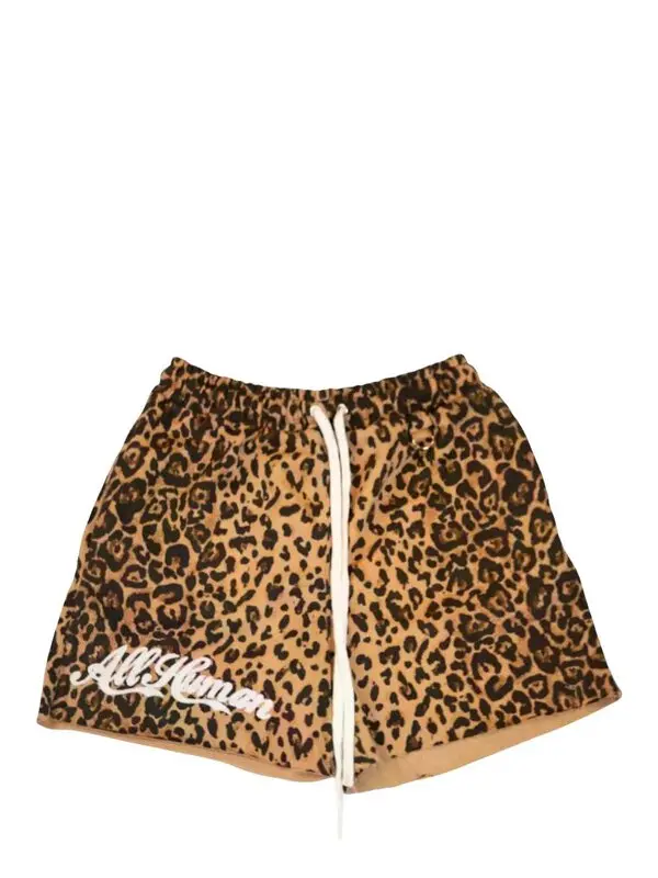 ALL HUMAN Leopard-patterned Shorts - Neutrals