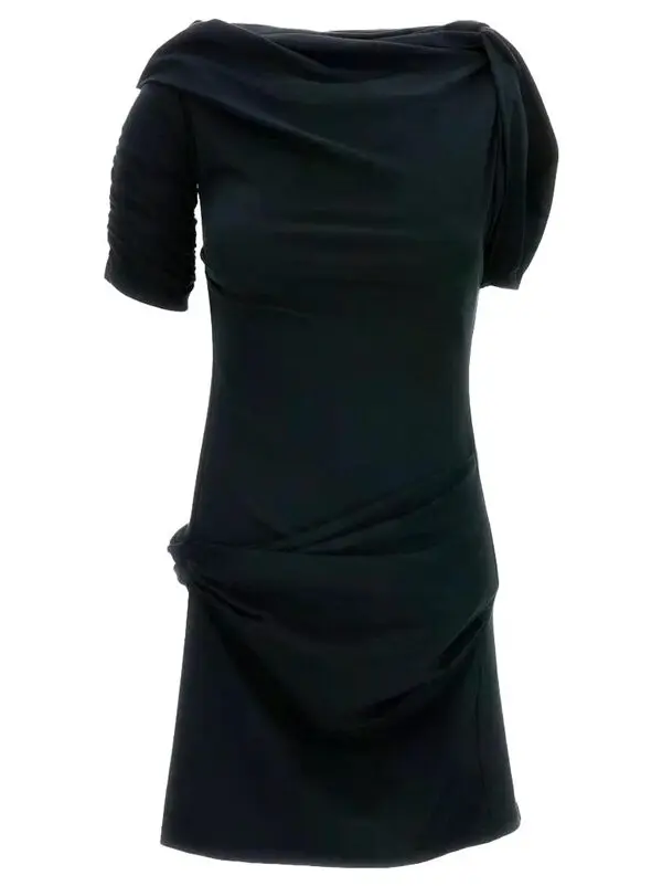 Jacquemus Draped Mini Dress - Black