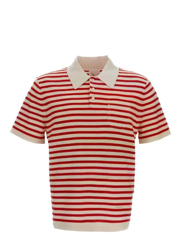 A.p.c. Striped Polo Shirt - Neutrals