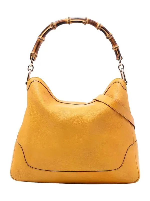 Gucci Calfskin Bamboo Diana Satchel - Yellow