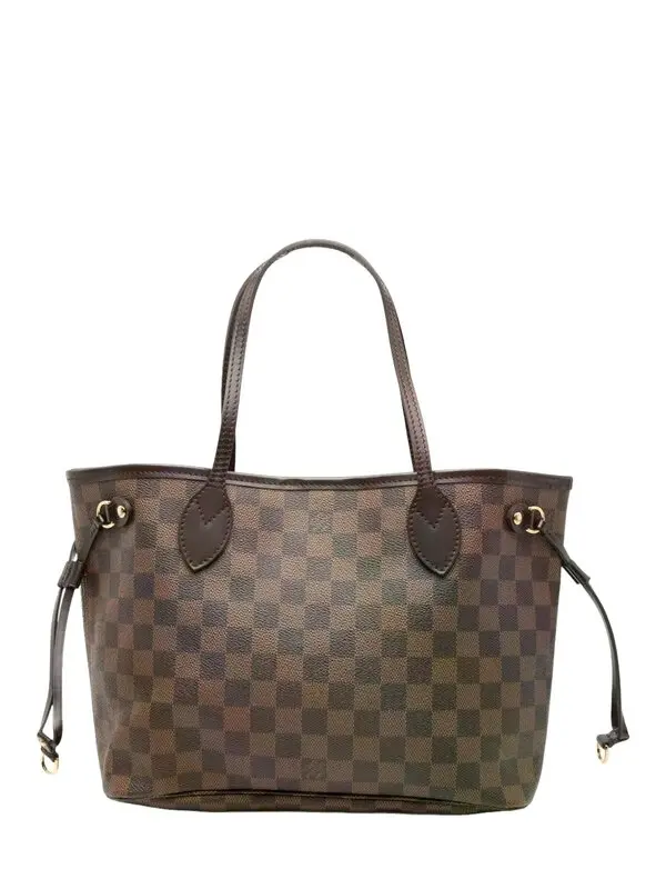 LOUIS VUITTON 2010 Damier Ebene Neverfull Pm Tote Bag - Brown