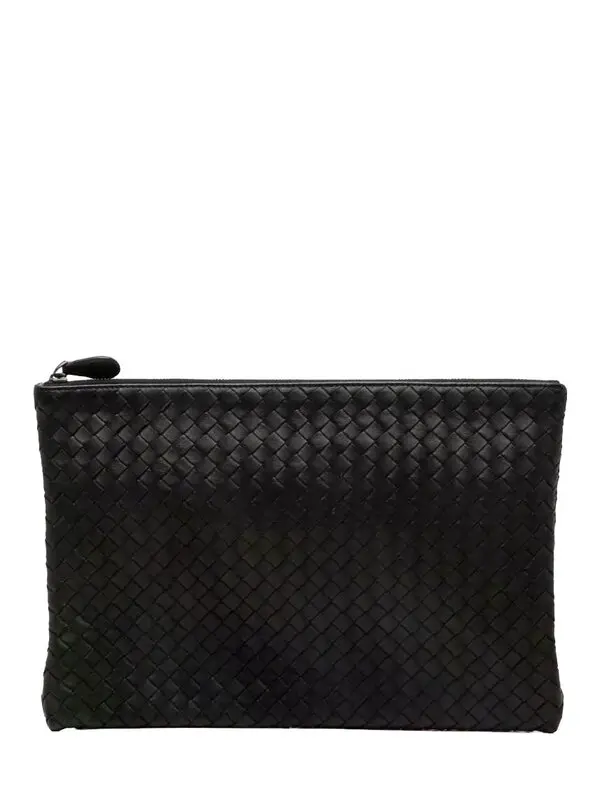 Bottega Veneta Nappa Intrecciato Clutch Bag - Black