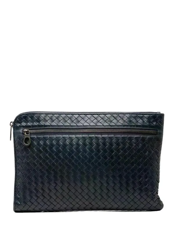 Bottega Veneta Nappa Intrecciato Clutch Bag - Blue