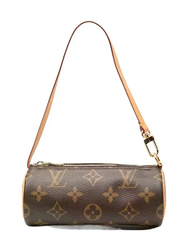 LOUIS VUITTON 1990-2020 Monogram Papillon Pochette Handbag - Brown