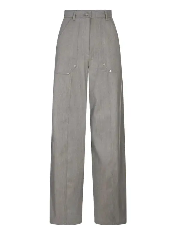 Max Mara Abetaia Button Trousers - Grey
