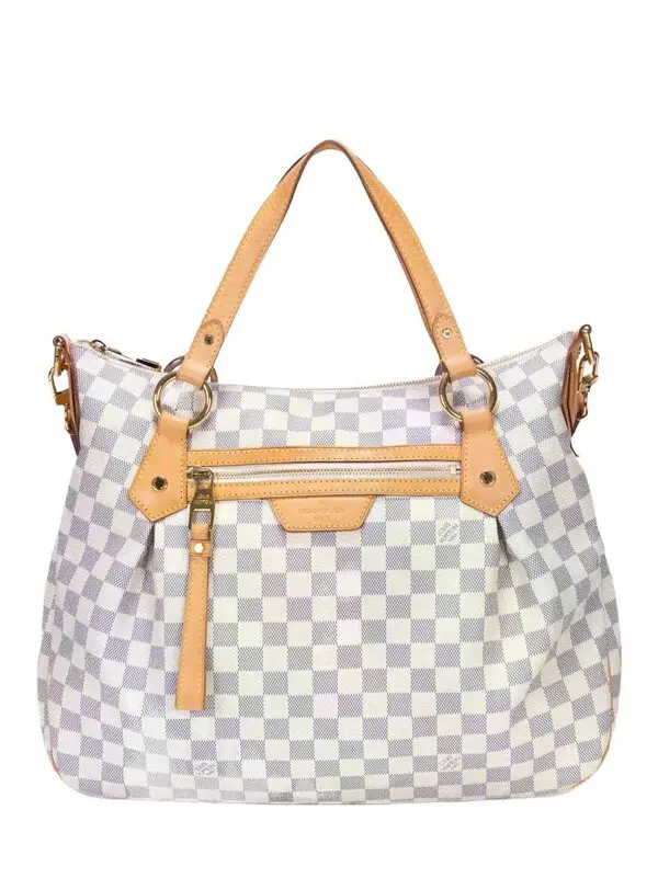 LOUIS VUITTON Mm Evora Damier Azur Tote Bag - White