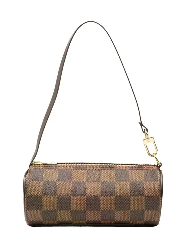 LOUIS VUITTON Damier Ebene Papillon Pochette Handbag - Brown
