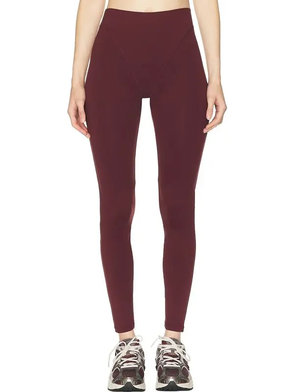 NORBA Accent Legging In Burgundy - Maroon