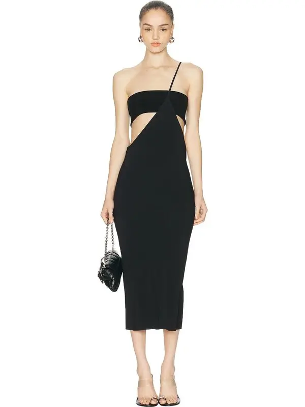 Rick Owens Bias Strap Cut-out Dress - Black