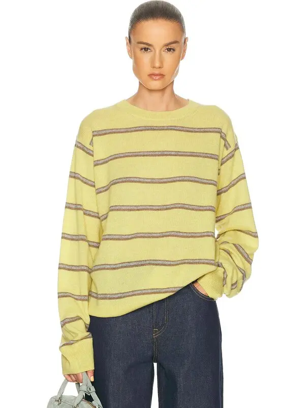 Eterne James Cashmere Sweater - Butter Stripe