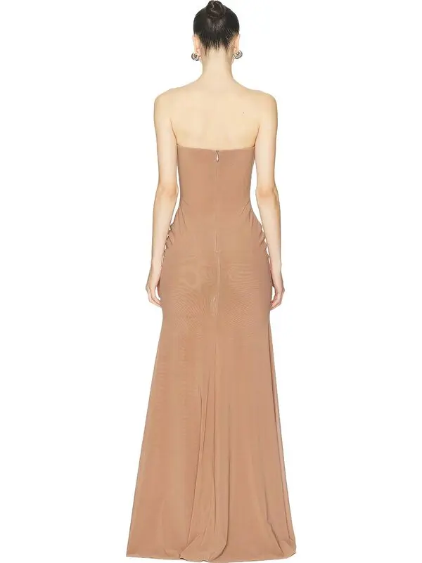 Alex Perry Strapless Corset Gown - Mink