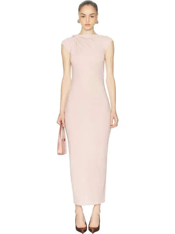 Atlein Halter Neck Dress - Blush