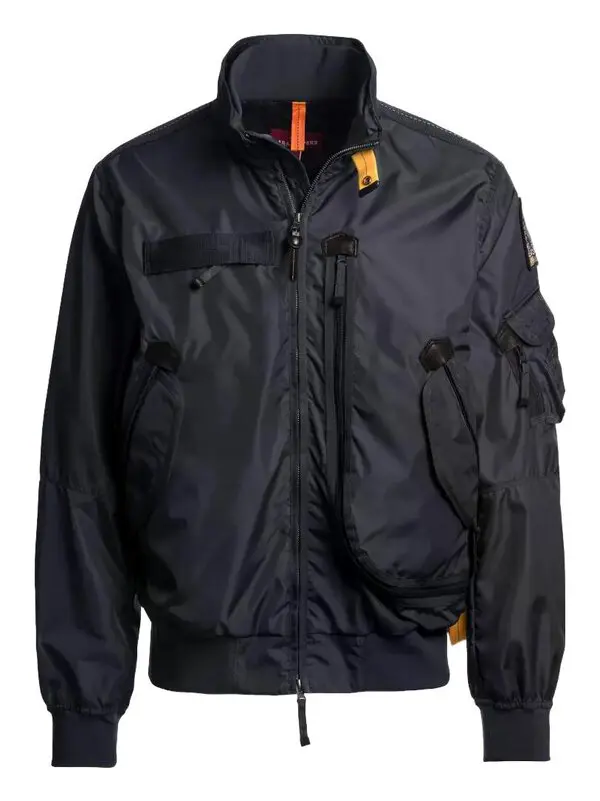 PARAJUMPERS Zipped Bomber Jacket With Patch Detail - Blue