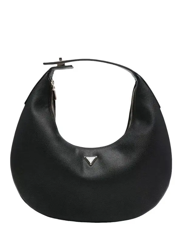 Guess Evie Logo-plaque Shoulder Bag - Black