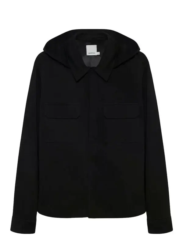 Simkhai Travis Hooded Chest-pocket Overshirt - Black