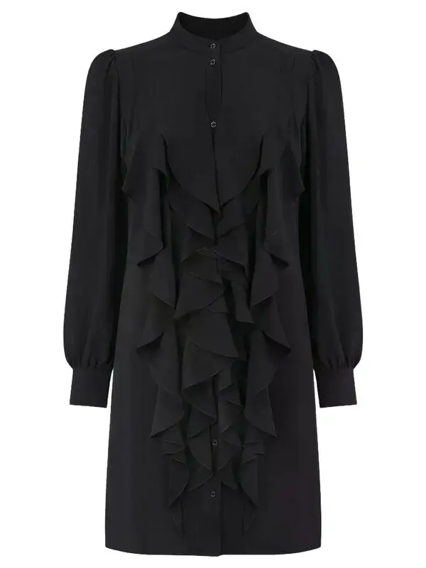 Chloé Ruffled Mini Dress - Black