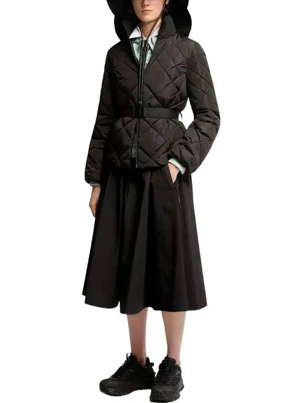Moncler Diamond-quilted Jacket - Black