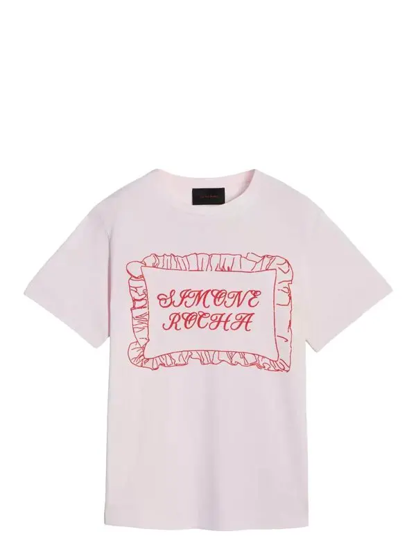 Simone Rocha T-shirt With Front Print - Pink