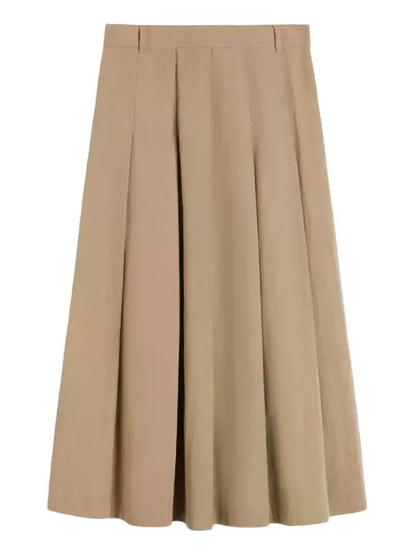 Max Mara Pleated A-line Skirt - Neutrals