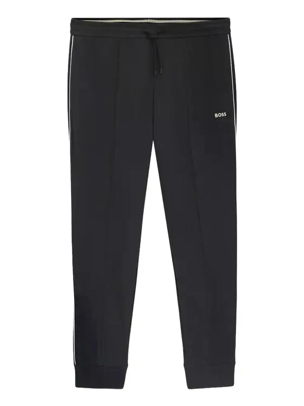 BOSS Piping-detail Track Pants In A Cotton Blend - Blue