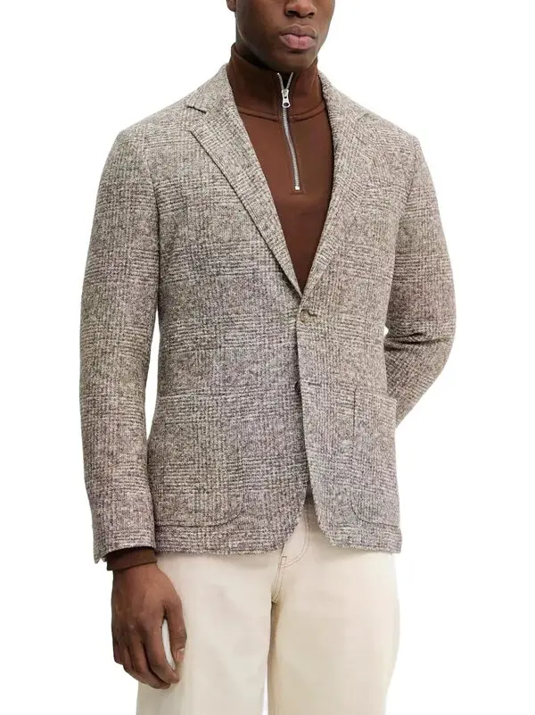Gant Checked Single-breasted Blazer - Neutrals