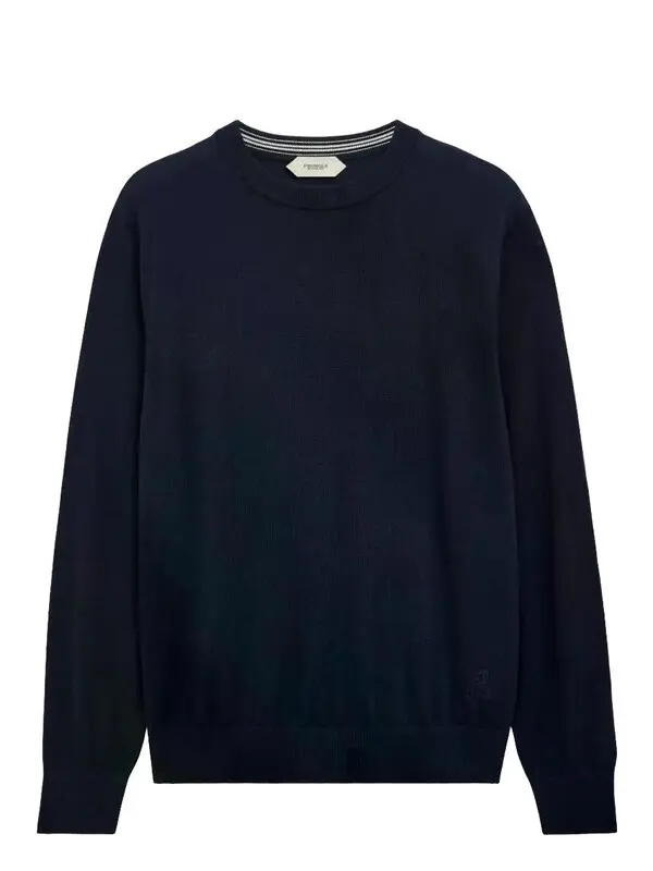 Pringle Of Scotland Crew Neck Merino Wool Sweater - Blue