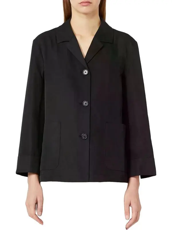 Max Mara Button-front Jacket - Black