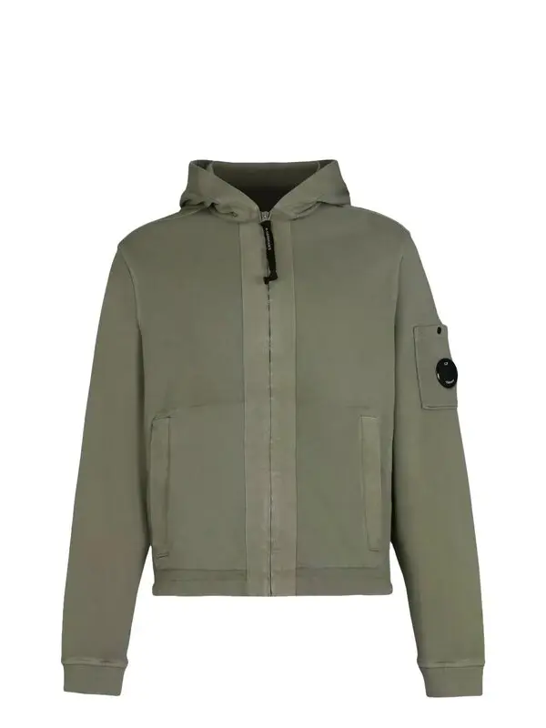 C.P. COMPANY Cotton Zip Hoodie - Green