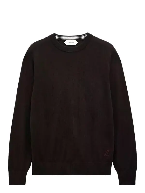 Pringle Of Scotland Crew Neck Merino Wool Sweater - Brown