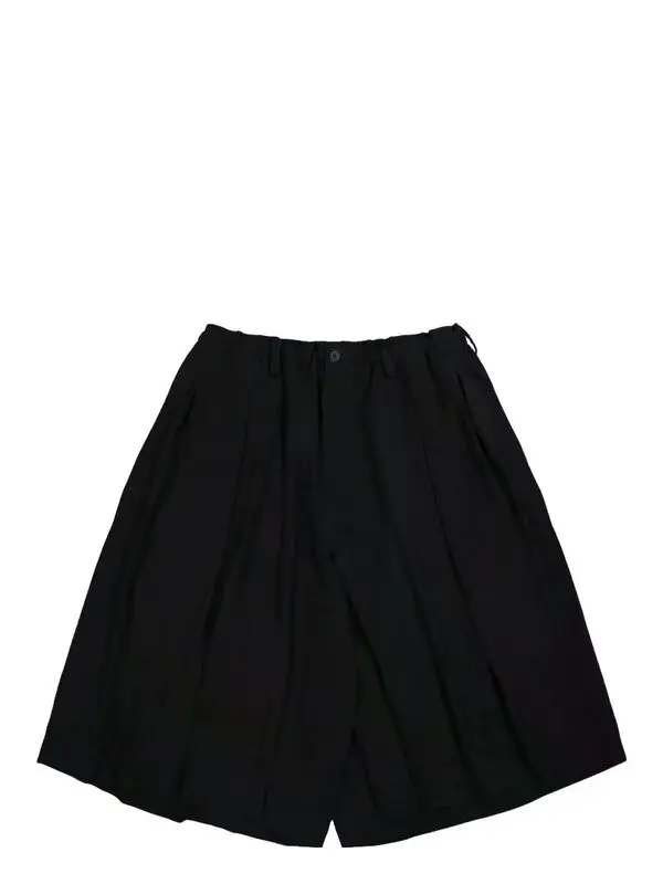 Yohji Yamamoto Pleated Tailored Shorts - Black