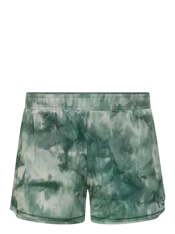 Y3 Printed Running Shorts - Green