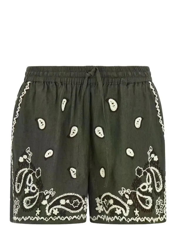 P.a.r.o.s.h Embroidered Drawstring Shorts - Green