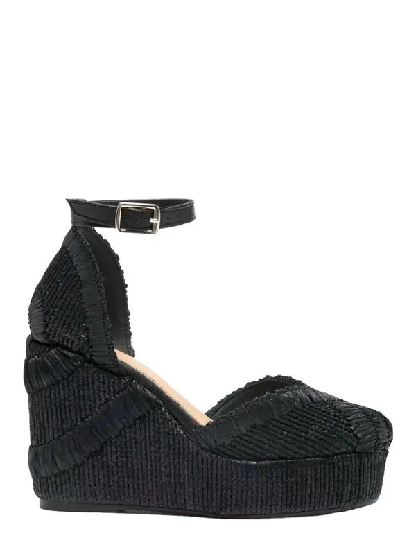 CastaÑer Charmie Platform Espadrilles - Black