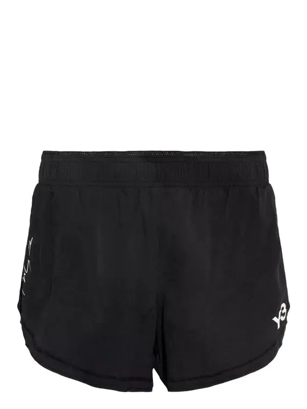 Y3 Logo-detail Mini Shorts - Black