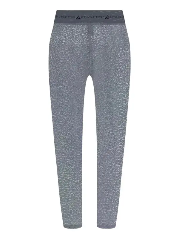 Adidas By Stella McCartney Printed Waistband Leggings - Grey