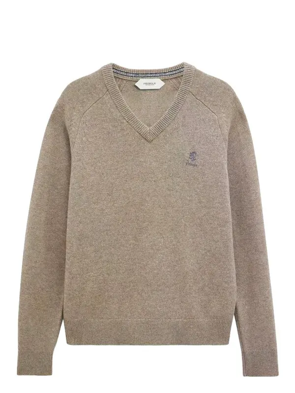 Pringle Of Scotland V-neck Lambswool Sweater - Neutrals