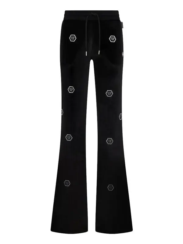 Philipp Plein Monogram-embellished Track Pants - Black