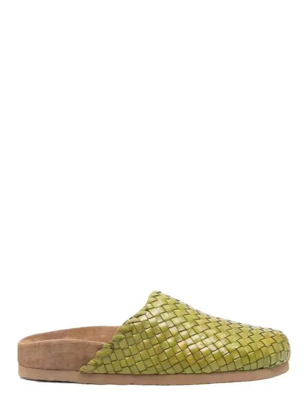 Dragon Diffusion Woven Mules - Green