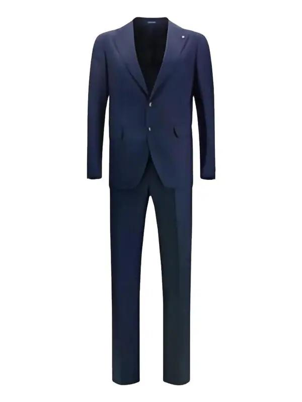 Tagliatore Fleece Wool Suit - Blue
