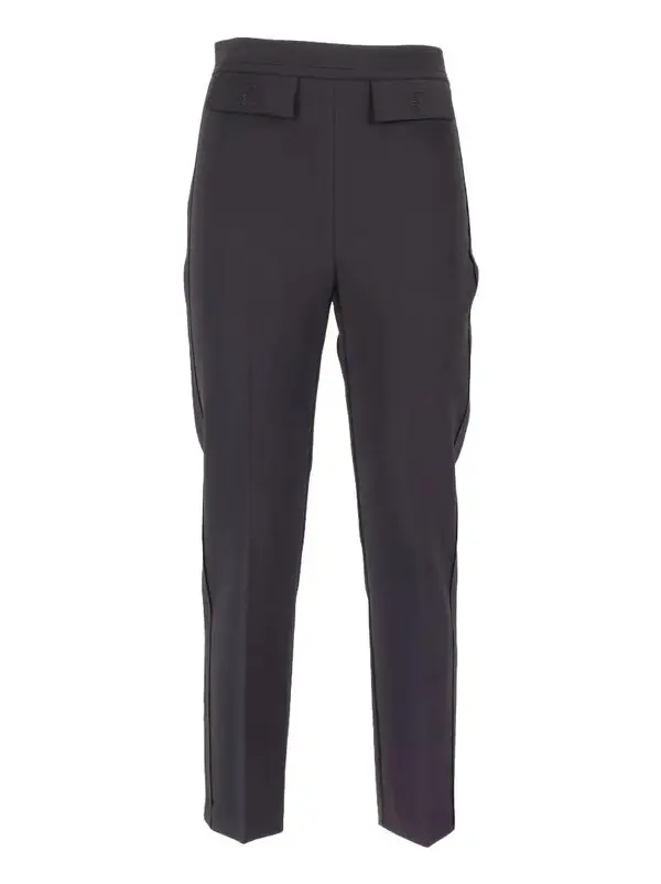 Elisabetta Franchi Letter-detail Trousers - Black