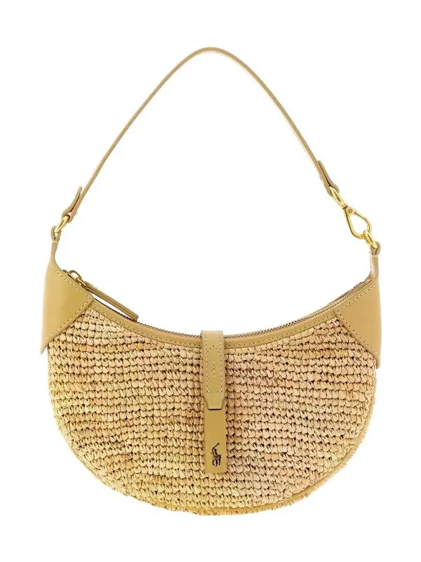 Polo Ralph Lauren Mini Raffia Shoulder Bag - Neutrals
