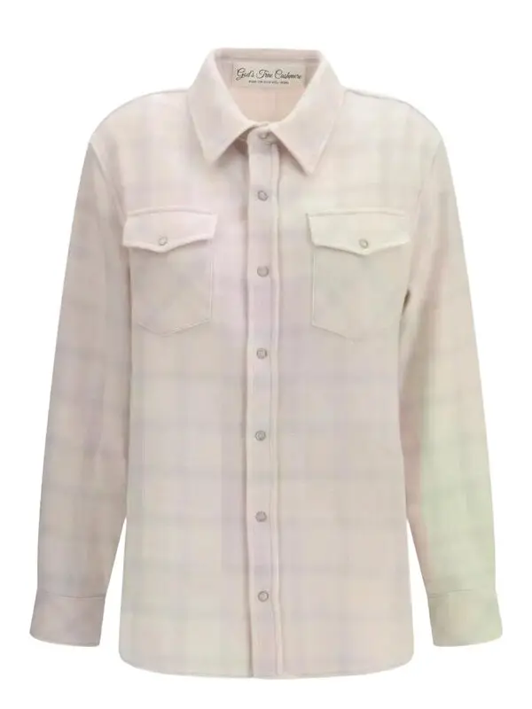 GOD'S TRUE CASHMERE Check-pattern Shirt - Neutrals